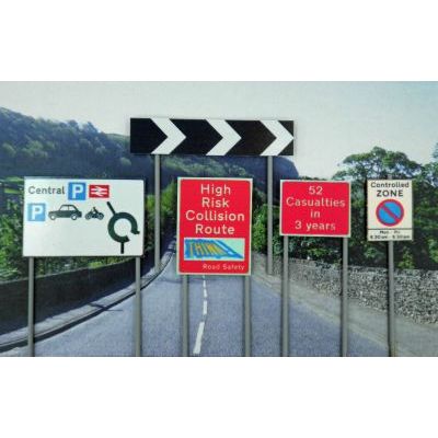 Ancorton NRS1 Road Signs - Assorted N Gauge - In-Gauge Ltd