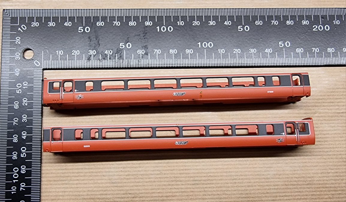 Class 156 N Bodyshell PAIR Transport SPT Orange & Black 156509 2D-021 ...